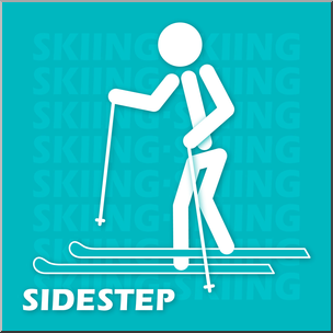 Clip Art: Skiing Sidestep Color – Abcteach
