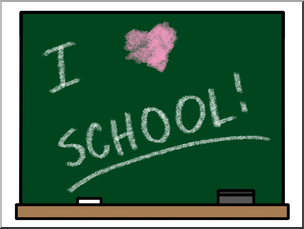 I Love School Clipart