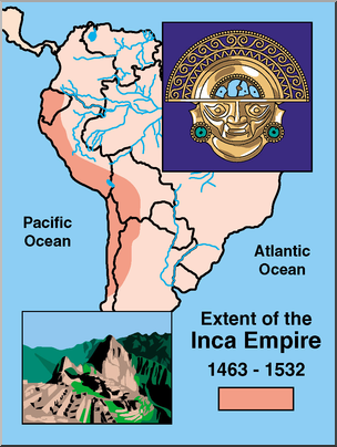 Clip Art: Extent of the Inca Empire Color – Abcteach