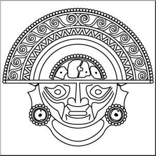 Clip Art: Inca Gold B&W – Abcteach
