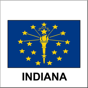 Clip Art: Flags: Indiana Color – Abcteach