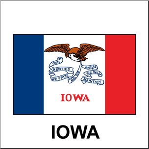 Clip Art: Flags: Iowa Color – Abcteach