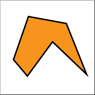 Clip Art: Irregular Polygons: Hexagon Color Unlabeled – Abcteach