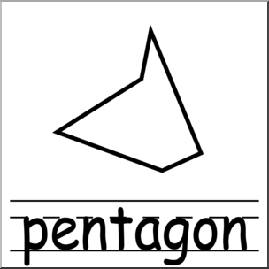 Clip Art: Irregular Polygons: Nonagon Color Unlabeled – Abcteach