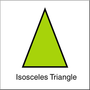 Clip Art: Shapes: Triangle: Isosceles Color Labeled – Abcteach