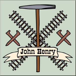 Clip Art: US Folklore: John Henry Color 1 – Abcteach