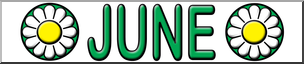 Clip Art: Month Banner: June Color – Abcteach