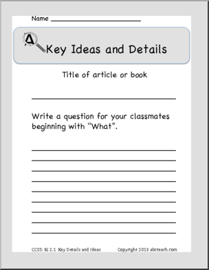 ELA: Key Ideas and Details (grade 2) – Abcteach