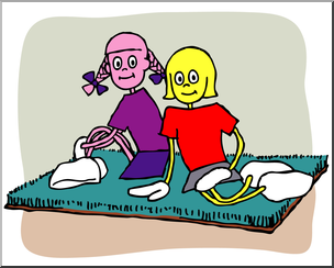 Clip Art: Cartoon School Scene: Classroom 14 Color – Abcteach