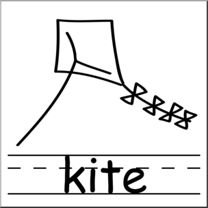 Clip Art: Basic Words: Key B&W Labeled – Abcteach
