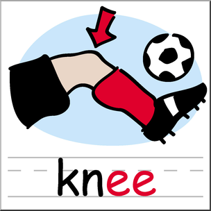 Clip Art: Basic Words: -ee Phonics: Knee Color – Abcteach