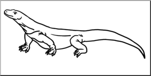 Clip Art: Komodo Dragon Color 2 – Abcteach