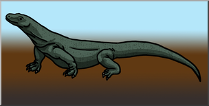 Clip Art: Komodo Dragon Color 1 – Abcteach