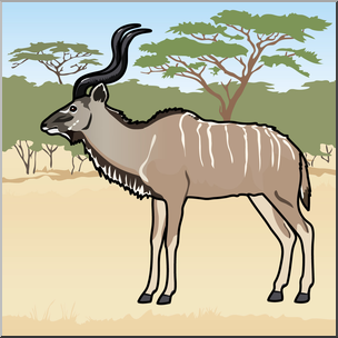 Clip Art: Kudu Color 1 – Abcteach