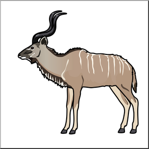 Clip Art: Kudu B&W – Abcteach
