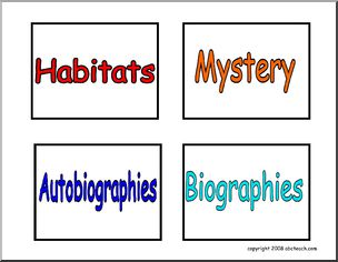 Labels: Book Genres (Set 4) – Abcteach