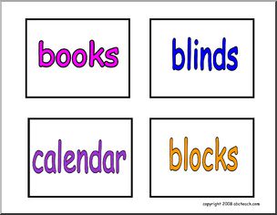 Labels: Classroom Items (set 1) – Abcteach