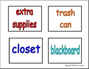 Labels: Classroom Items (set 8) – Abcteach