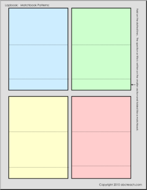 Lapbook: Book Template 3 (color) – Abcteach
