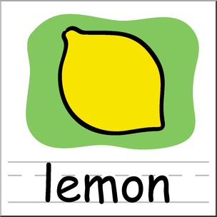 Clip Art: Basic Words: Lemon Color Labeled – Abcteach