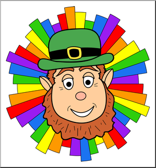 Clip Art: Leprechaun Face Color 2 – Abcteach