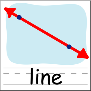 Clip Art: Basic Words: Line Color Labeled – Abcteach