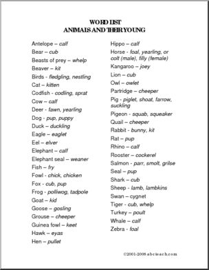 Baby Animal Theme Worksheets – Page 2 – Abcteach