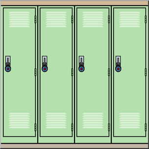 Clip Art: Lockers 2 Color 1 – Abcteach