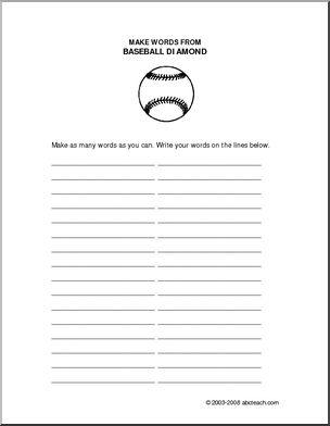 Baseball’ Circle & Spell – Abcteach