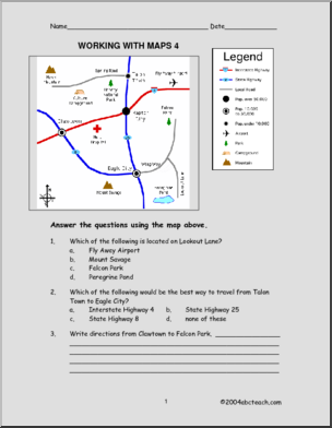 Map Skills: Oklahoma (with map) – Abcteach