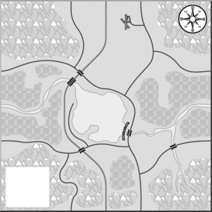 Clip Art: Generic Map 01 Grayscale Blank – Abcteach