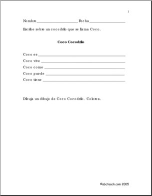 Spanish: Coco Cocodrilo – Abcteach