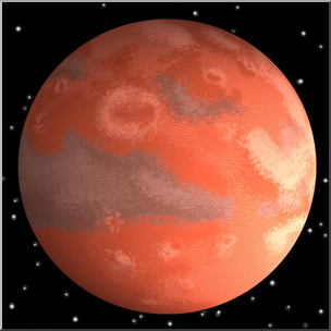 Clip Art: Planets: Mars 3D Color – Abcteach