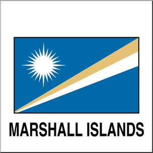Clip Art: Flags: Marshall Islands Color – Abcteach