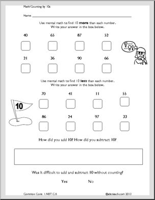Common Core: Counting by Tens (grades 1-2) – Abcteach
