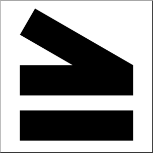 Clip Art: Math Symbols: Less Than Sign B&W – Abcteach