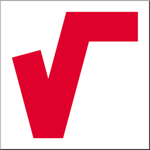 Clip Art: Math Symbols: Set 1: Square Root Color – Abcteach