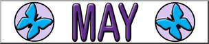 Clip Art: Month Banner: May Color – Abcteach