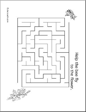 Maze: Bugs 2 (easy) – Abcteach