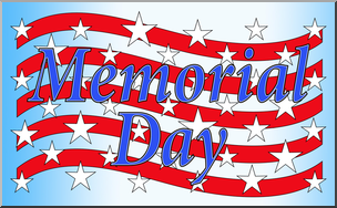 Clip Art: Memorial Day – Starburst 2 Color – Abcteach