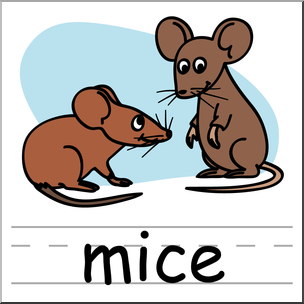 Clip Art: Basic Words: Mice Color Labeled – Abcteach