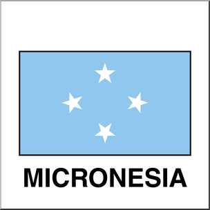 Clip Art: Flags: Micronesia Color – Abcteach