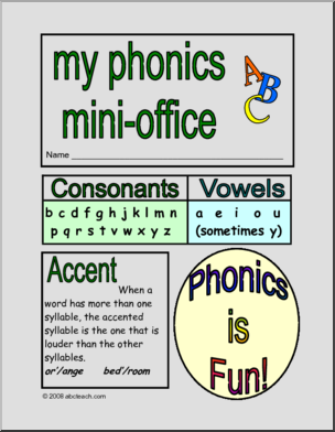 Phonics – color Mini Office – Abcteach