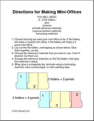 Directions: Mini Office – Abcteach