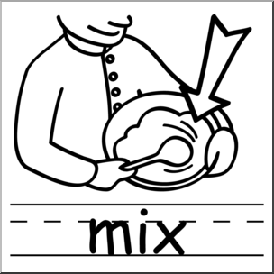 Clip Art: Basic Words: Mix B&W Labeled – Abcteach