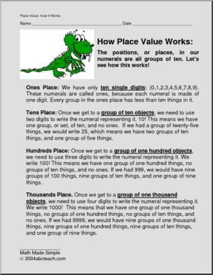 How Place Value Works Math Made Simple – Abcteach