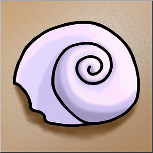 Clip Art: Seashells: Moon Shell Color – Abcteach