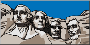 Clip Art: Mt. Rushmore Color – Abcteach