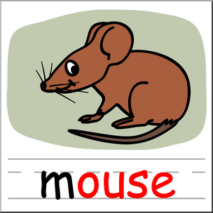 Clip Art: Basic Words: -ouse Phonics: Mouse Color – Abcteach