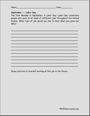 Writing Prompts: My Journal – September (elementary) – Abcteach